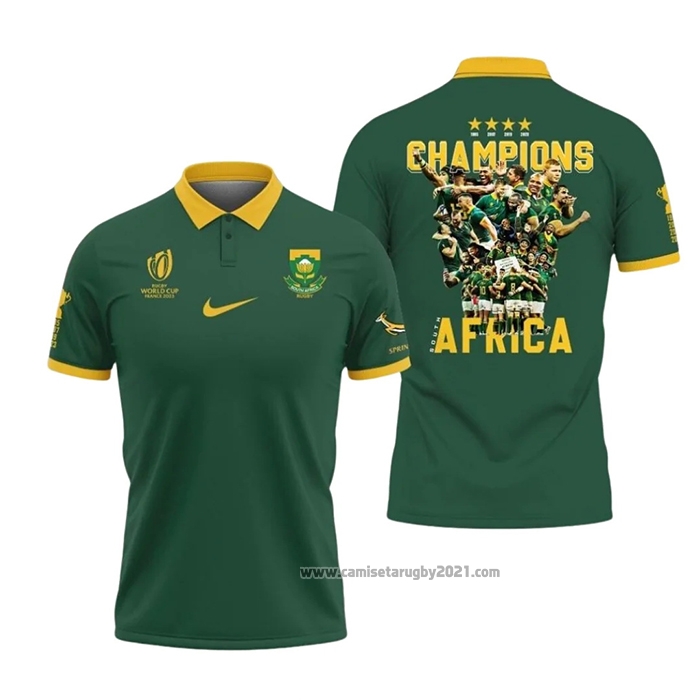 Camiseta Sudafrica Rugby 2023 Campeona Verde Camiseta Sudafrica Rugby 2023 Campeona Verde